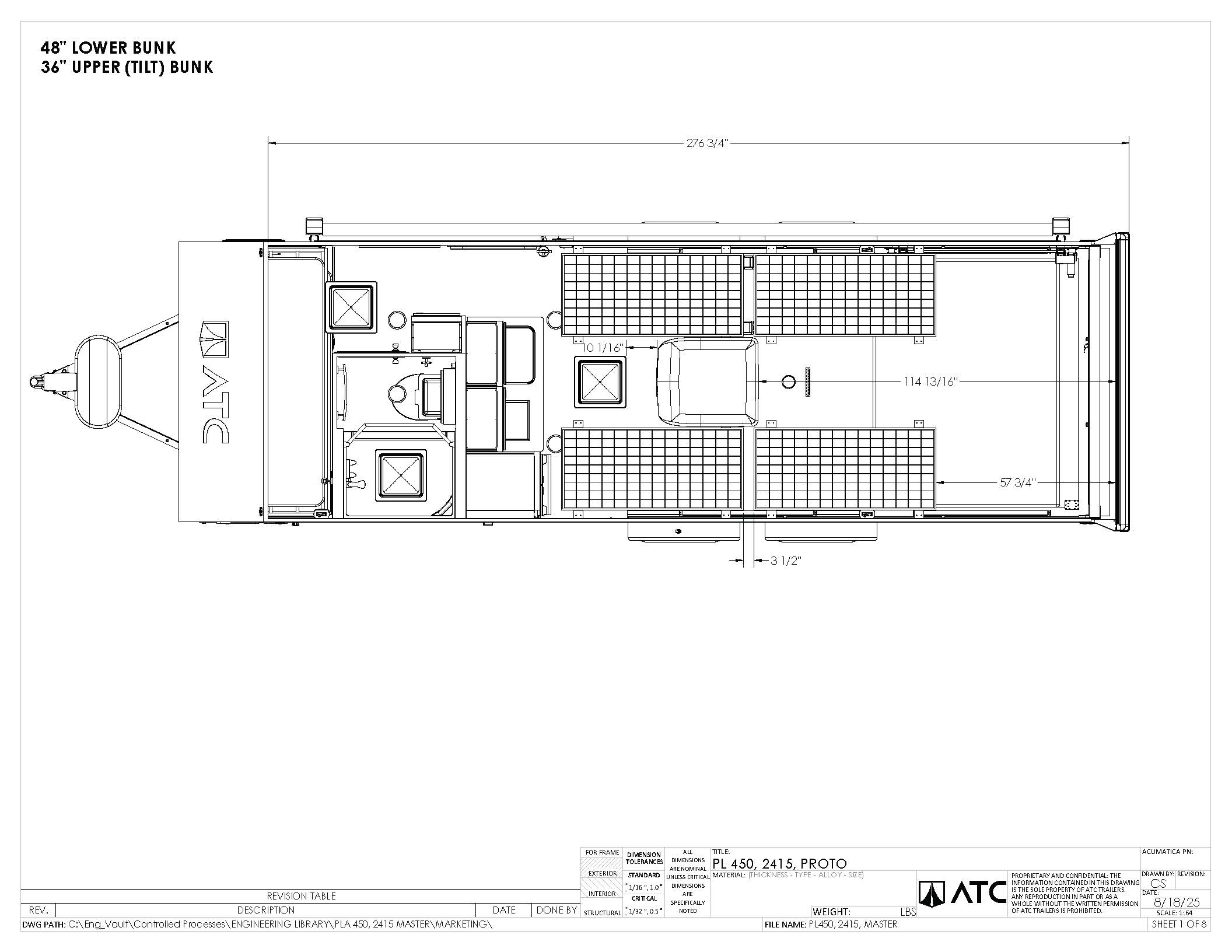 Plā 450 - 2415 Front Bunk - ATC Trailers